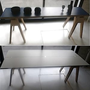 copy this: hinged, folding/expanding table top - Improvised Life