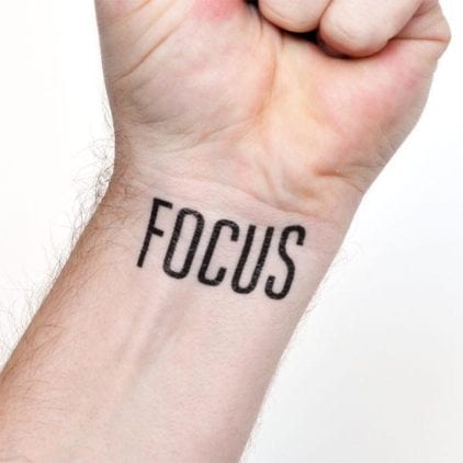 focus!!!! (an instant tattoo) - Improvised Life