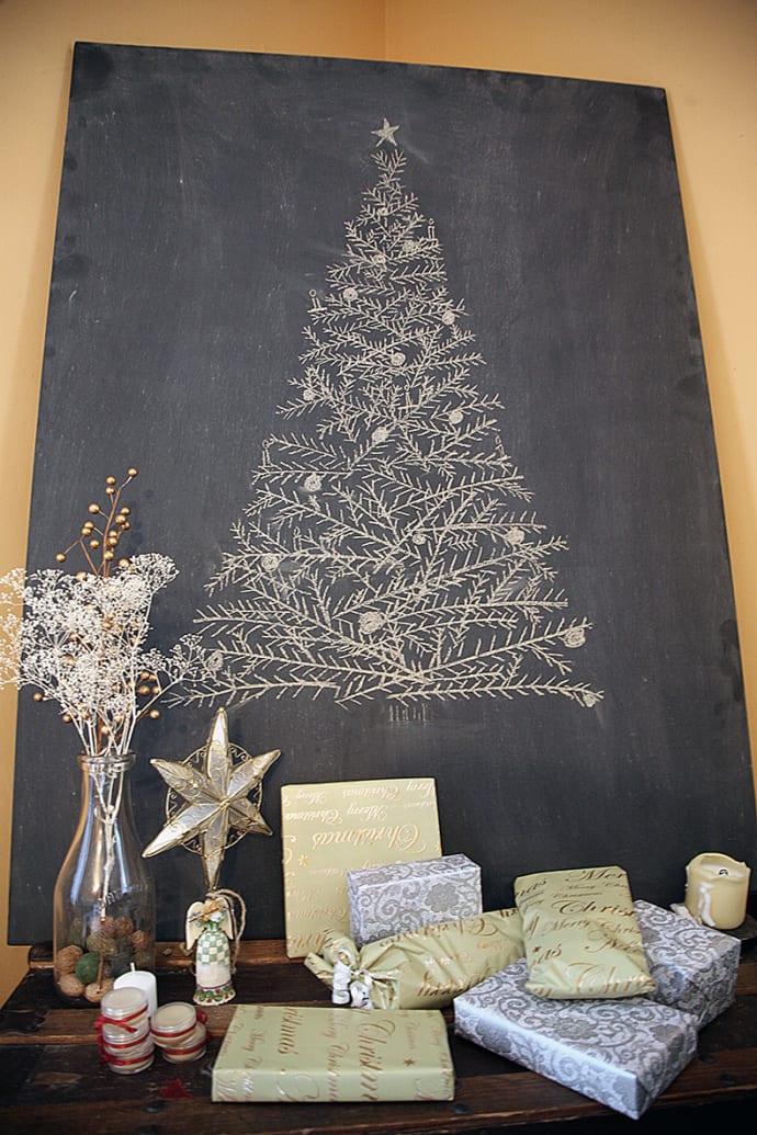 Draw Your Holiday Tree with Chalk or Pastels - Improvised Life