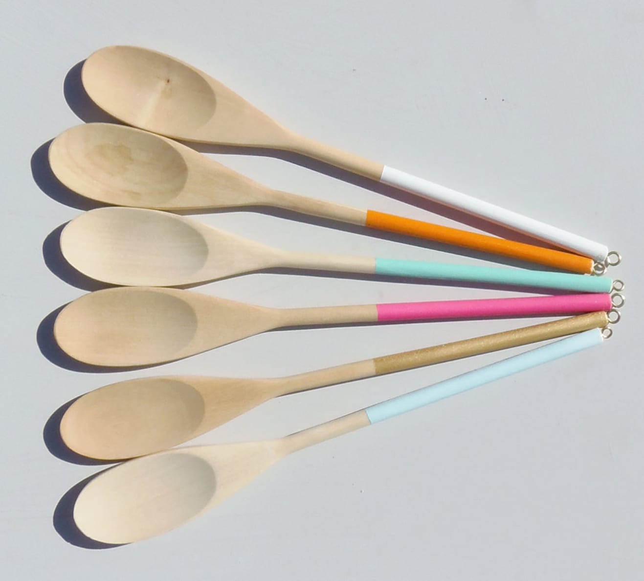 Paint Dipped Wooden Spoons to DIY or Buy - Improvised Life