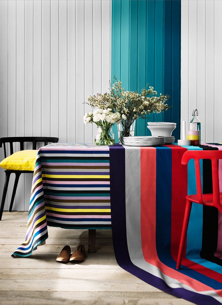 Cross-Layered Stripe-On-Stripe Table Cloths - Improvised Life
