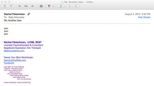 Brilliance: Email Signature with a Poem Attached - Improvised Life